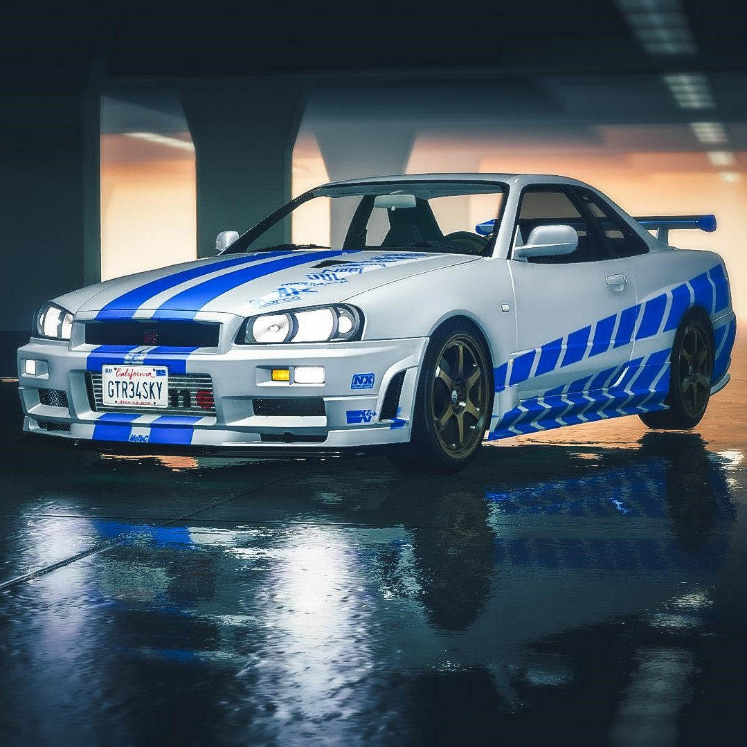 Stickers Nissan Skyline GT-R R34 – Réplicas de Velocidade Furiosa – Tec2GO